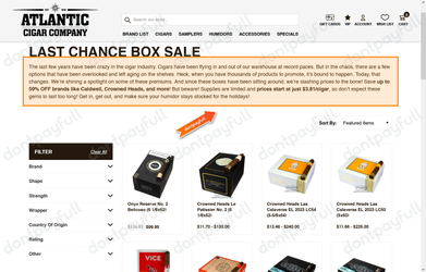 20% Off Atlantic Cigar Coupon, Promo Codes - May 2025
