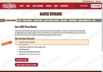 $5 Off Pizza Ranch Coupon, Coupon Codes - August 2025