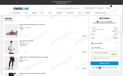 25% Off Finish Line Coupon, Coupon Codes - August 2025