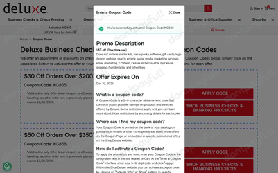 40% Off Deluxe Coupon Code, Promo Codes - August 2025