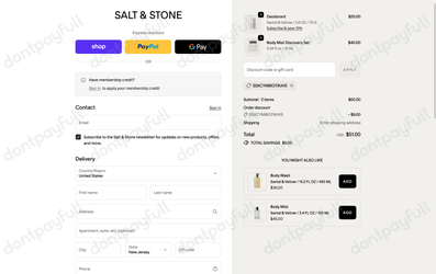 Salt & Stone Discount Codes - Get 45% Off in January 2026