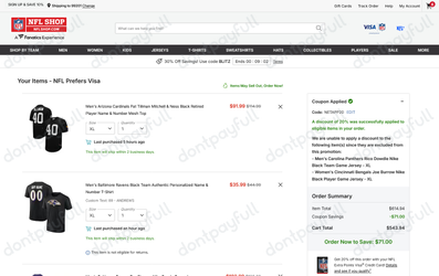 35% Off NFL Shop Coupon, Promo Codes - November 2025