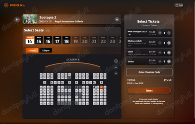 Regal Movies Promo Codes - Get 70% Off in January 2026