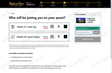 Medieval Times Coupons - 38% Off Promo Code Jan 2026